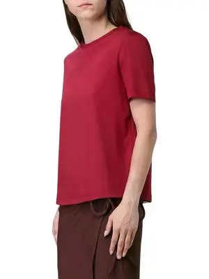Max Mara Dark Jersey Crew Neck T-shirt - Red