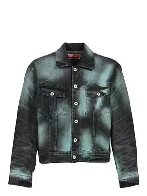Kenzo Boke Heart Logo-print Denim Jacket - Black