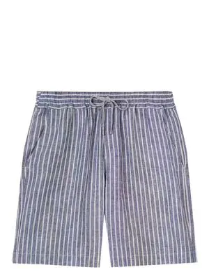 Fedeli Alfa Striped Shorts - Blue