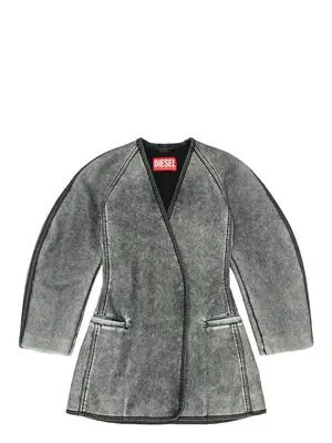 DIESEL® Sculptural Cocoon Sleeve Cardigan Jacket - Grey