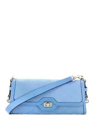 Gucci Luce Canvas Small Shoulder Bag - Blue
