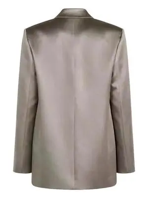 THE SEI Single-breasted Silk Blazer - Grey