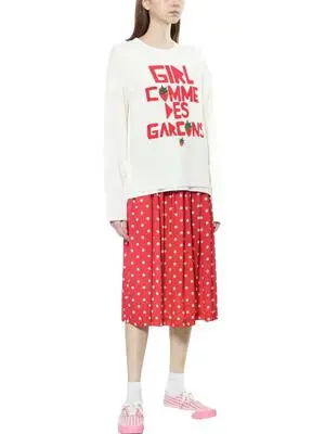 Comme Des Garçons Graphic Long-sleeve Jumper - Neutrals