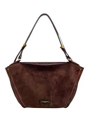 GIANNI CHIARINI Suede Shoulder Bag - Brown