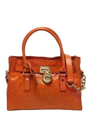Michael Kors Hamilton Ostrich-effect Tote Bag - Orange