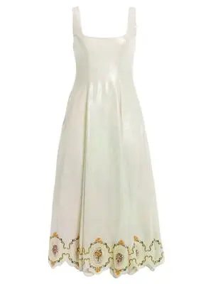 Agua Bendita Pistilo Cordillera Midi Dress - Neutrals