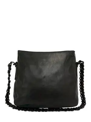 Prada Leather Chain Shoulder Bag - Brown