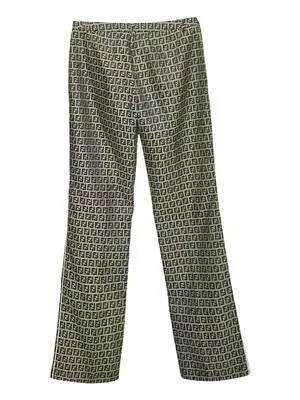Fendi Zucca Pattern Jacquard Trousers - Neutrals