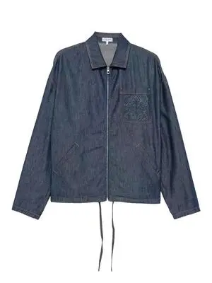 Loewe Anagram Patch Zip-fastening Jacket - Blue