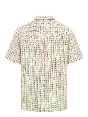 REVOLUTION NOW Bouclé-knit Cuban-collar Shirt - Neutrals