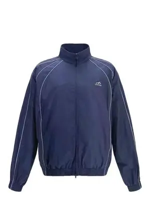 Balenciaga Piping Detail Tracksuit Jacket - Blue