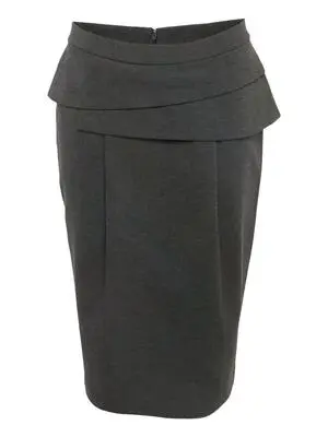 Emporio Armani Layered Pencil Midi Skirt - Grey