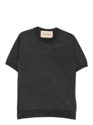 Valentino Garavani Short-sleeve Knitted T-shirt - Grey