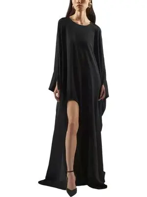 TALLER MARMO Asymmetric Kaftan Dress - Black