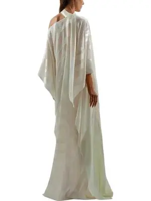 TALLER MARMO One-shoulder Kaftan Maxi Dress - Neutrals
