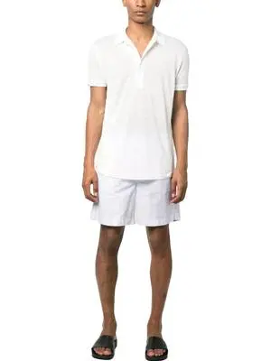 Orlebar Brown Sebastian Short-sleeve Linen Polo Shirt - White