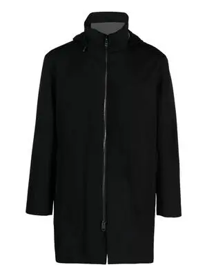 Brioni Hooded Cashmere-blend Parka Coat - Black