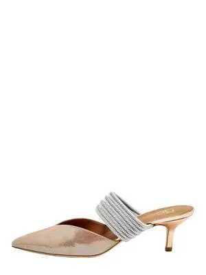 MALONE SOULIERS Maisie Braided-strap Mules - Pink
