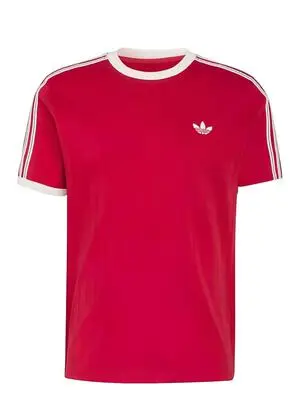 Adidas Striped Short-sleeve T-shirt - Red