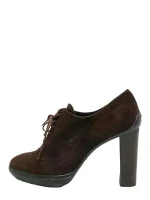 TOD'S Brogue-detail Lace-up Pumps - Brown