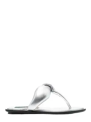 Emilio Pucci Metallic-effect Thong Sandals - Silver