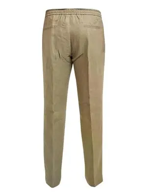 MICHAEL COAL Drawstring Linen Trousers - Neutrals
