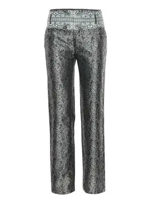 Balenciaga Baroque Paisley Brocade Trousers - Grey