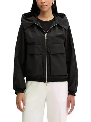 Armani Exchange Hooded Jacket With Flap Pockets - Black