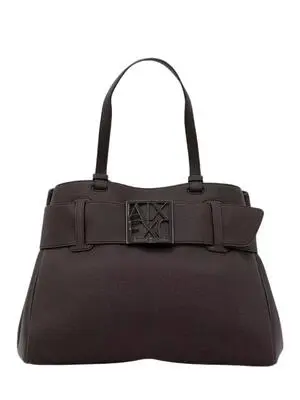 Armani Exchange Pebbled-texture Tote Bag - Brown