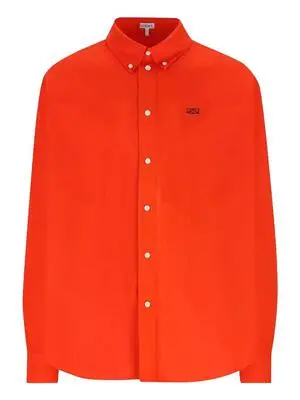 Loewe Logo-embroidered Button-down Shirt - Red