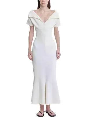 FFORME Zaria Midi Dress In Cream - Neutrals