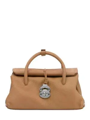 ZANELLATO Dotta Stud-embellished Leather Tote Bag - Neutrals