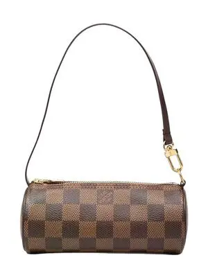 LOUIS VUITTON Damier Ebene Papillon Pochette Handbag - Brown