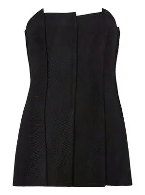 Proenza Schouler Corinne Strapless Twill Top - Black