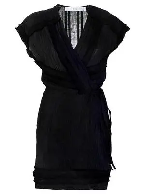 IRO PARIS Ruffle-trimmed Wrap Dress - Black