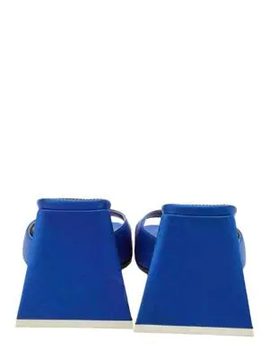 Attico Devon Satin Sandals - Blue