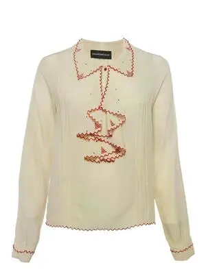 Zadig&Voltaire Ruffled Silk Shirt - Neutrals