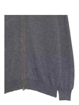 GRAN SASSO Zip-up Wool Cardigan - Grey