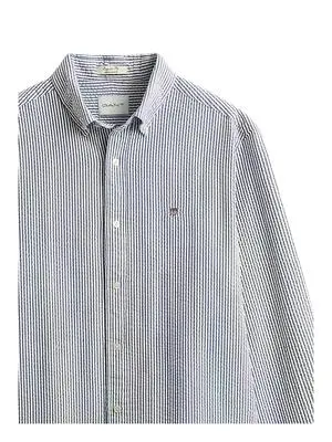 Gant Striped Seersucker Shirt - Blue