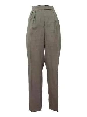 Max Mara Wool Blend Pleated Wide-leg Trousers - Grey