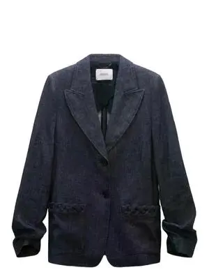 Dorothee Schumacher Braided Detail Denim Blazer - Blue