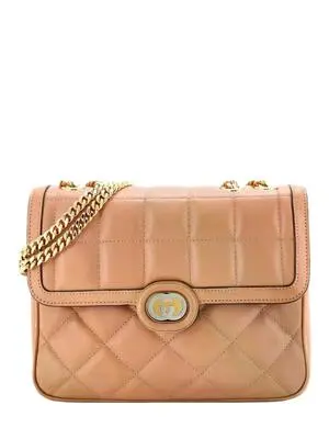 Gucci Mixed Matelassé Leather Small Shoulder Bag - Neutrals