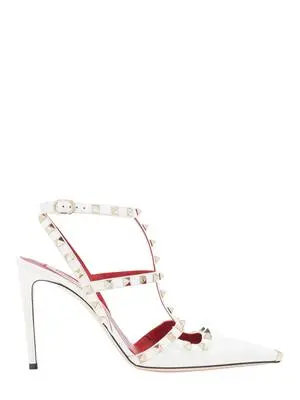 Valentino Garavani Rockstud Ankle Strap Pumps - White
