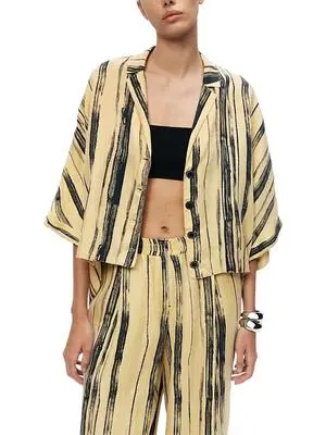 NOCTURNE Printed Short Sleeve Shirt - Multi-colored