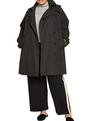 Universal Standard Universal Standard Plus Derjon Trench Coat Black