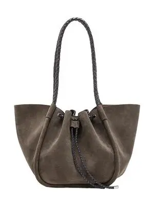 Proenza Schouler Chelsea Large Ruched Suede Tote Bag - Graphite
