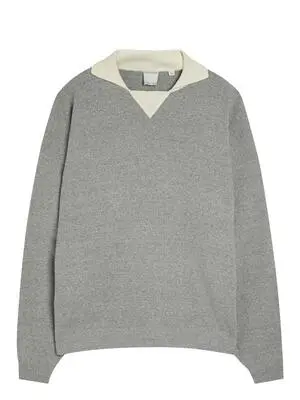 Calvin Klein Desmond Silk-knit Polo - Grey