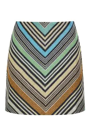 Missoni Striped Metallic-knit Mini Skirt - Multicoloured