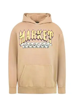 MARKET No Guts No Glory Graphic-print Hoodie - Brown