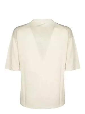 ROBERTO COLLINA Short-sleeved Knitted T-shirt - Neutrals